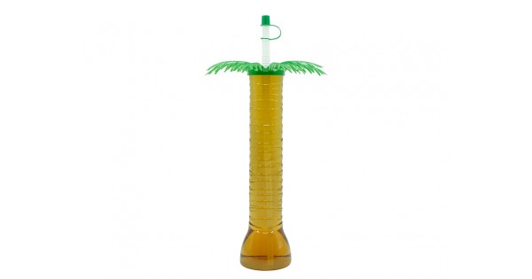 PALM TREE Slush Yard Cups 11OZ x 40 cups with lid and straw