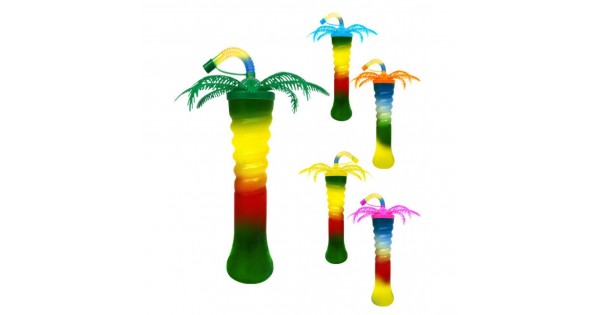 PALM TREE Twist Slush yard cup 17oz (500ml) HT5 x 140 cups with lid and ...